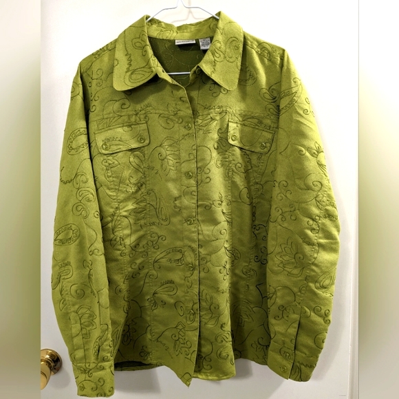 Chico's | Jackets & Coats | Chicos Green Lightweight Jacket | Poshmark
